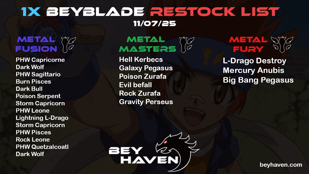 November 7th 1x Restock List! – Beyhaven