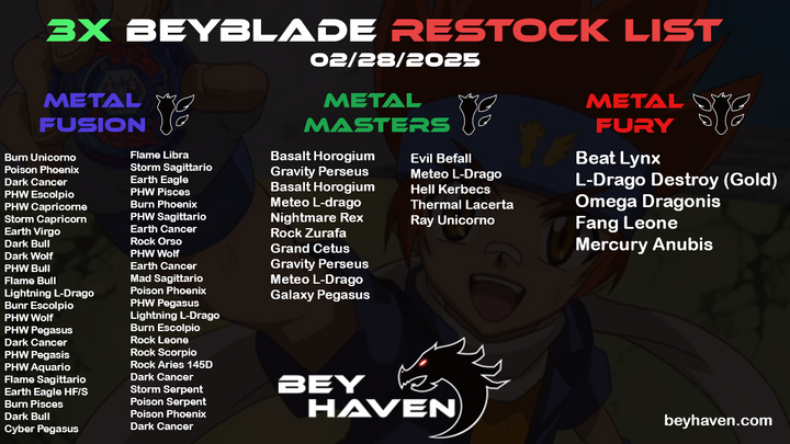 Shop for authentic Metal Fight Beyblades. – Beyhaven