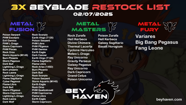 Shop for authentic Metal Fight Beyblades. – Beyhaven