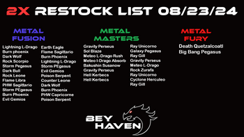 August 23rd 2x Restock List! – Beyhaven